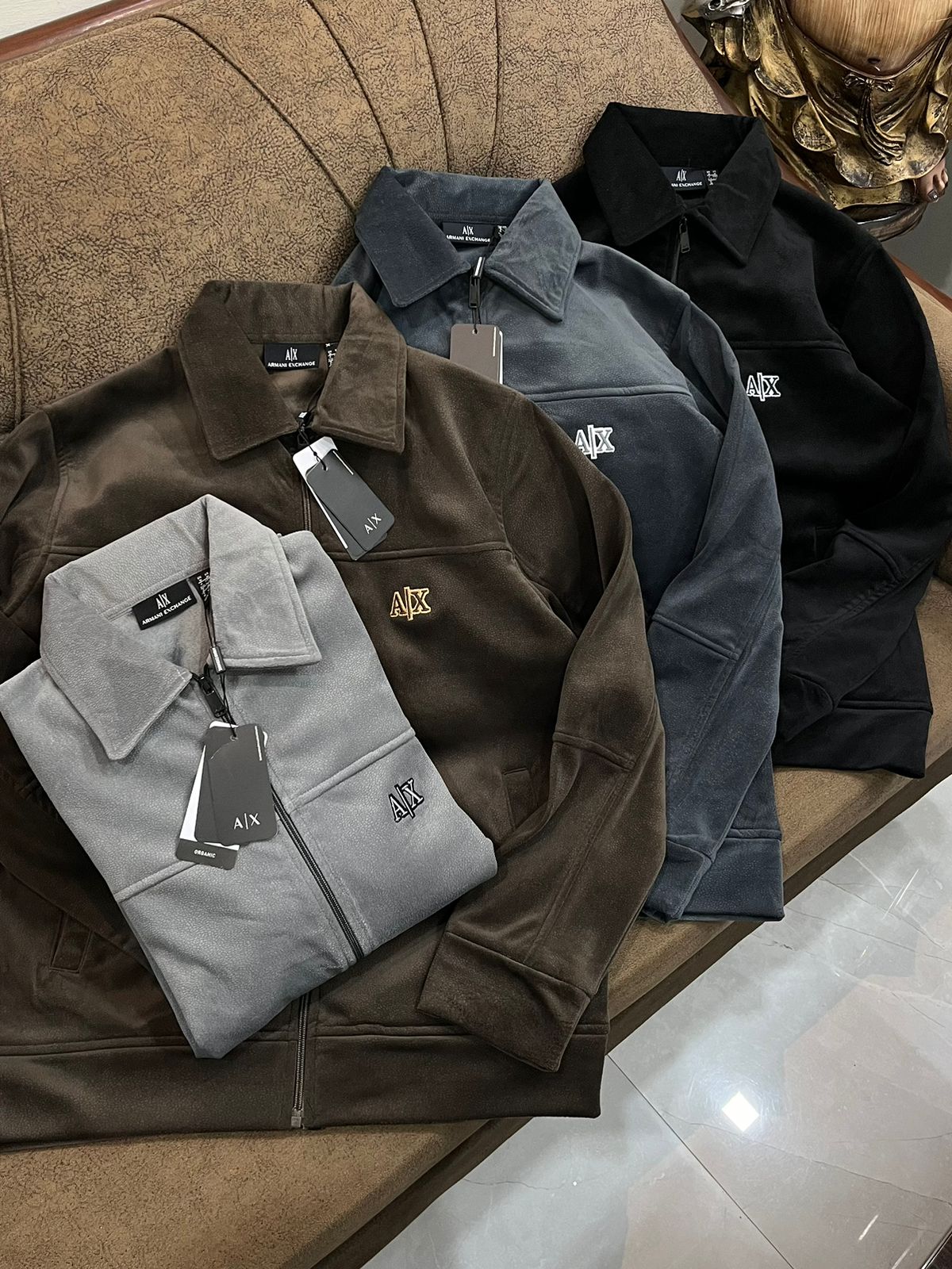 Armani Exchange Suede Leather Jacket