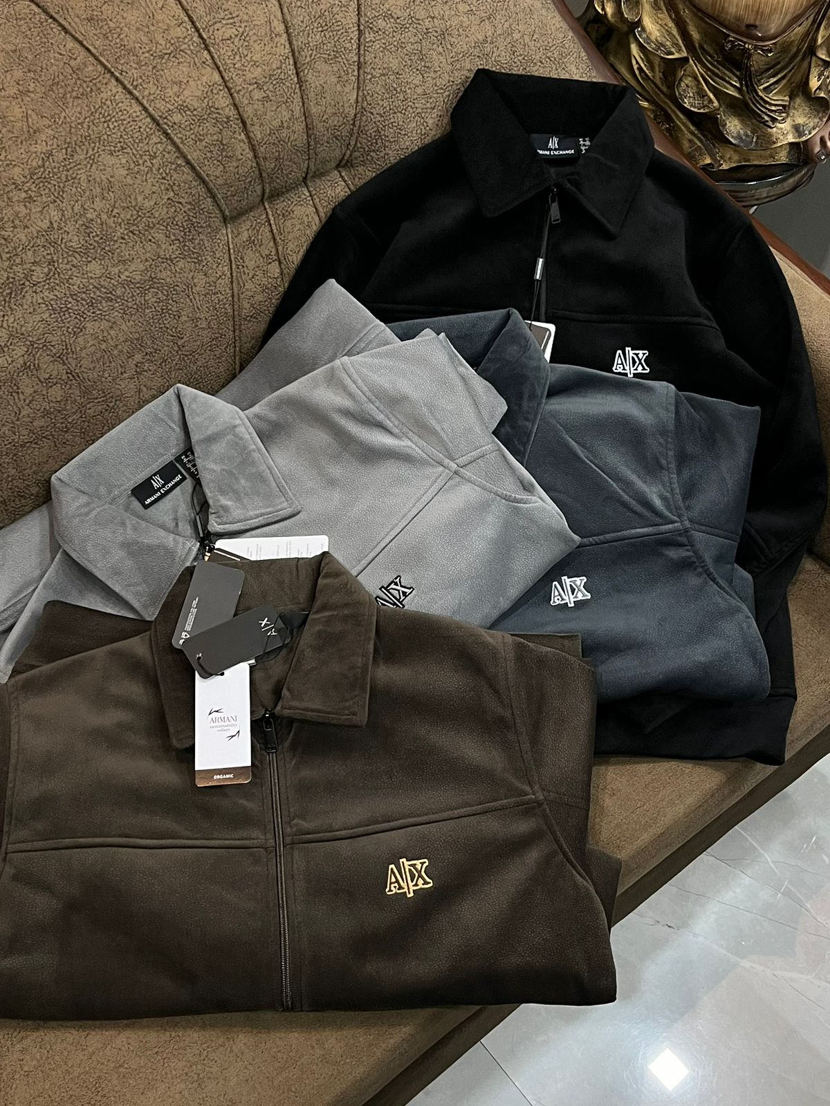 Armani Exchange Suede Leather Jacket