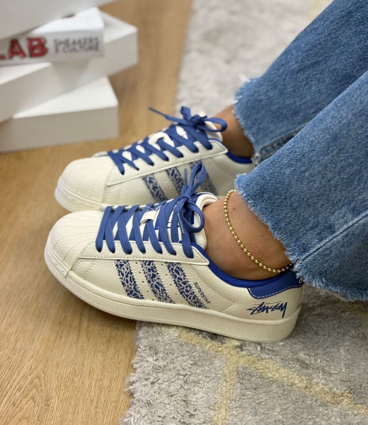 First Copy Adidas Superstar White Blue