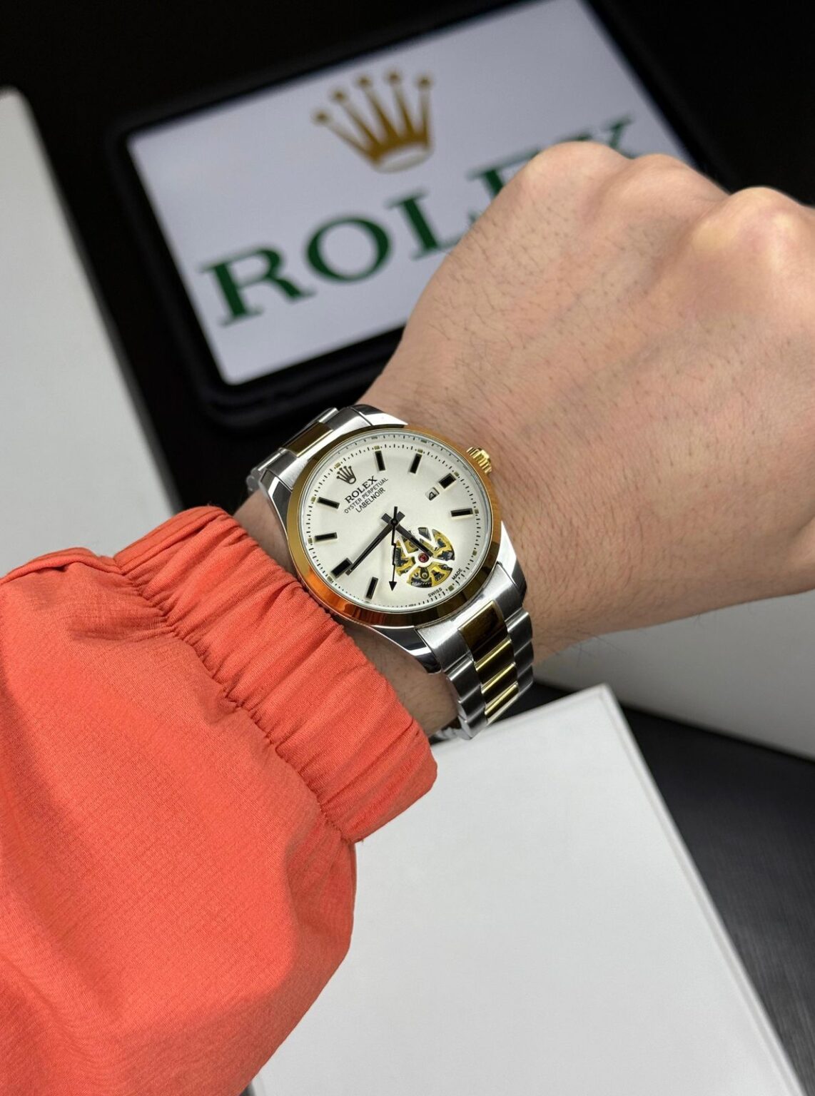 First Copy Rolex Men’s Open Back Watch