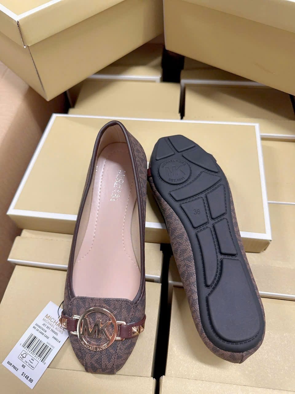 Michael Kors Black Ballerina Flats