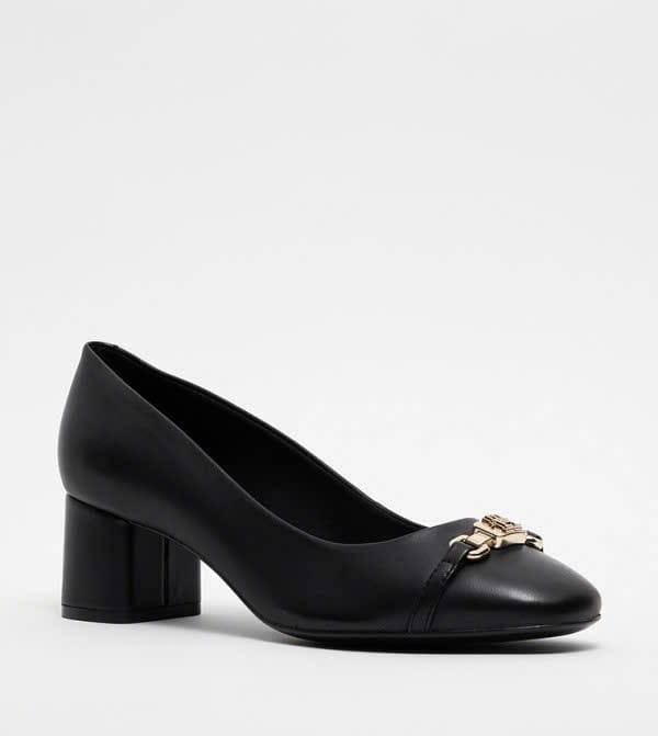 Tommy Hilfiger Metal Accent Logo Pumps
