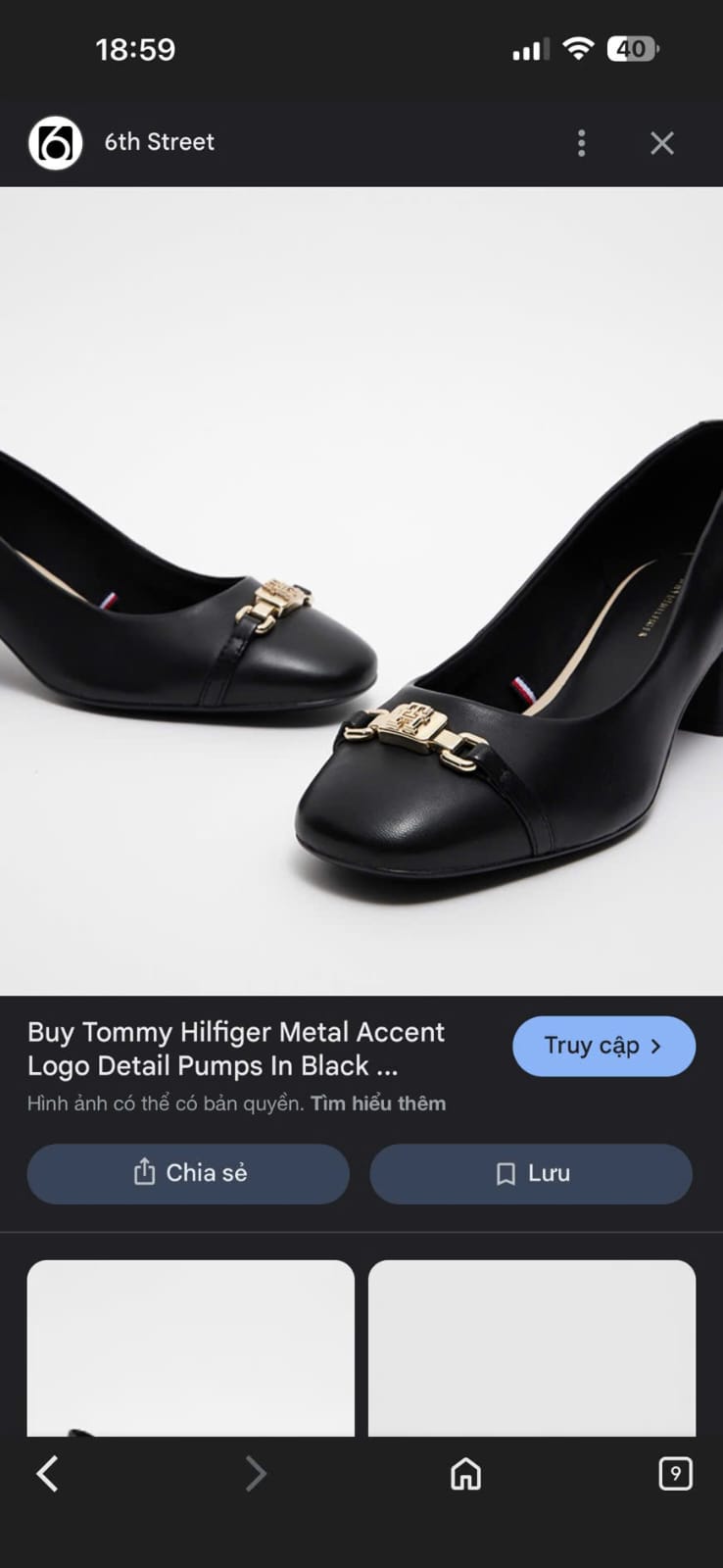 Tommy Hilfiger Metal Accent Logo Pumps