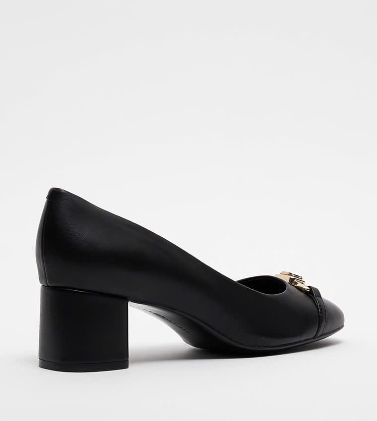 Tommy Hilfiger Metal Accent Logo Pumps