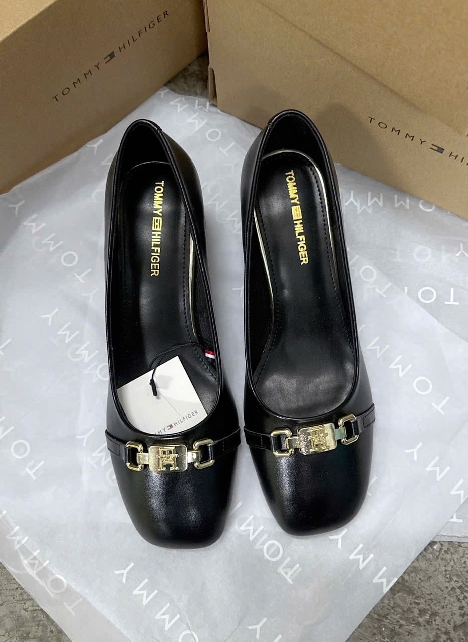 Tommy Hilfiger Metal Accent Logo Pumps